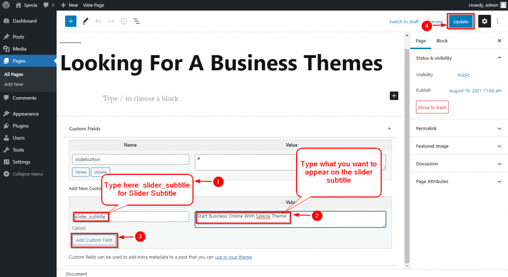 Use Subtitle feature on Slider – Help Desk